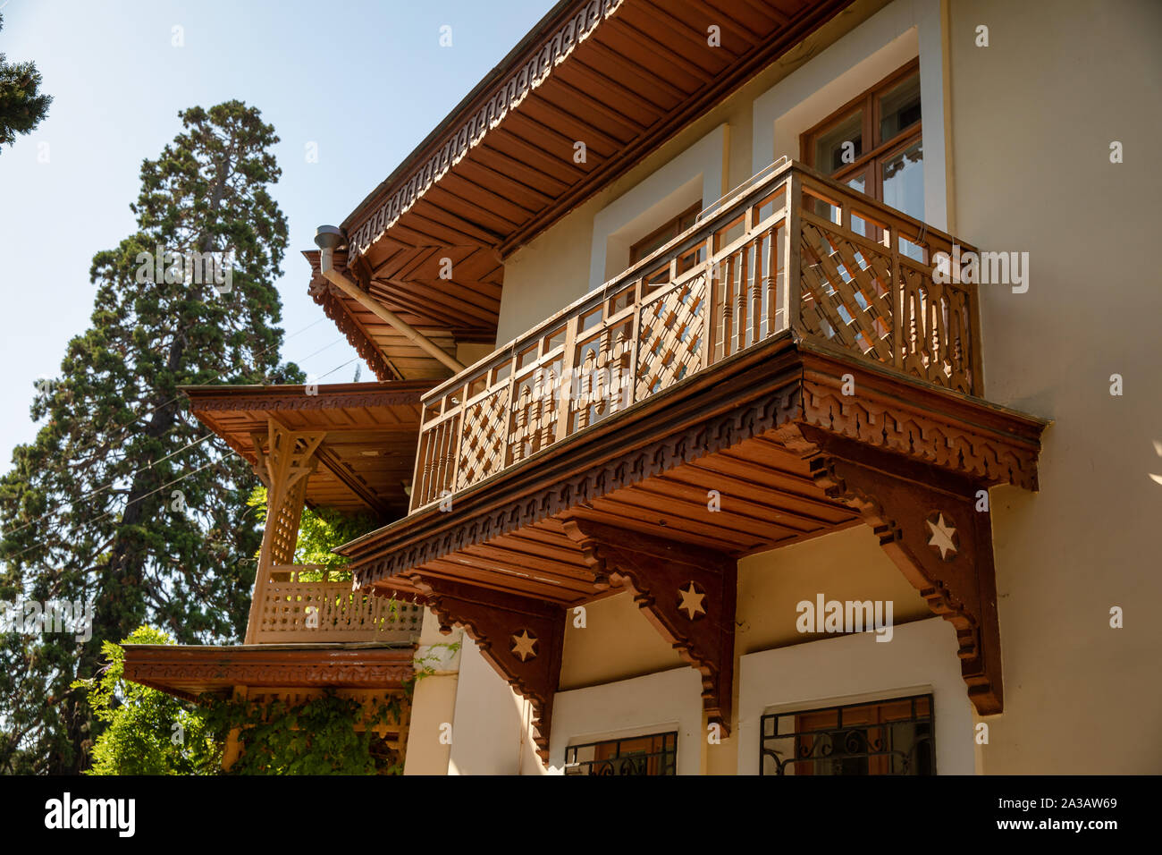 Wooden balcony hi-res stock photography and images - Alamy