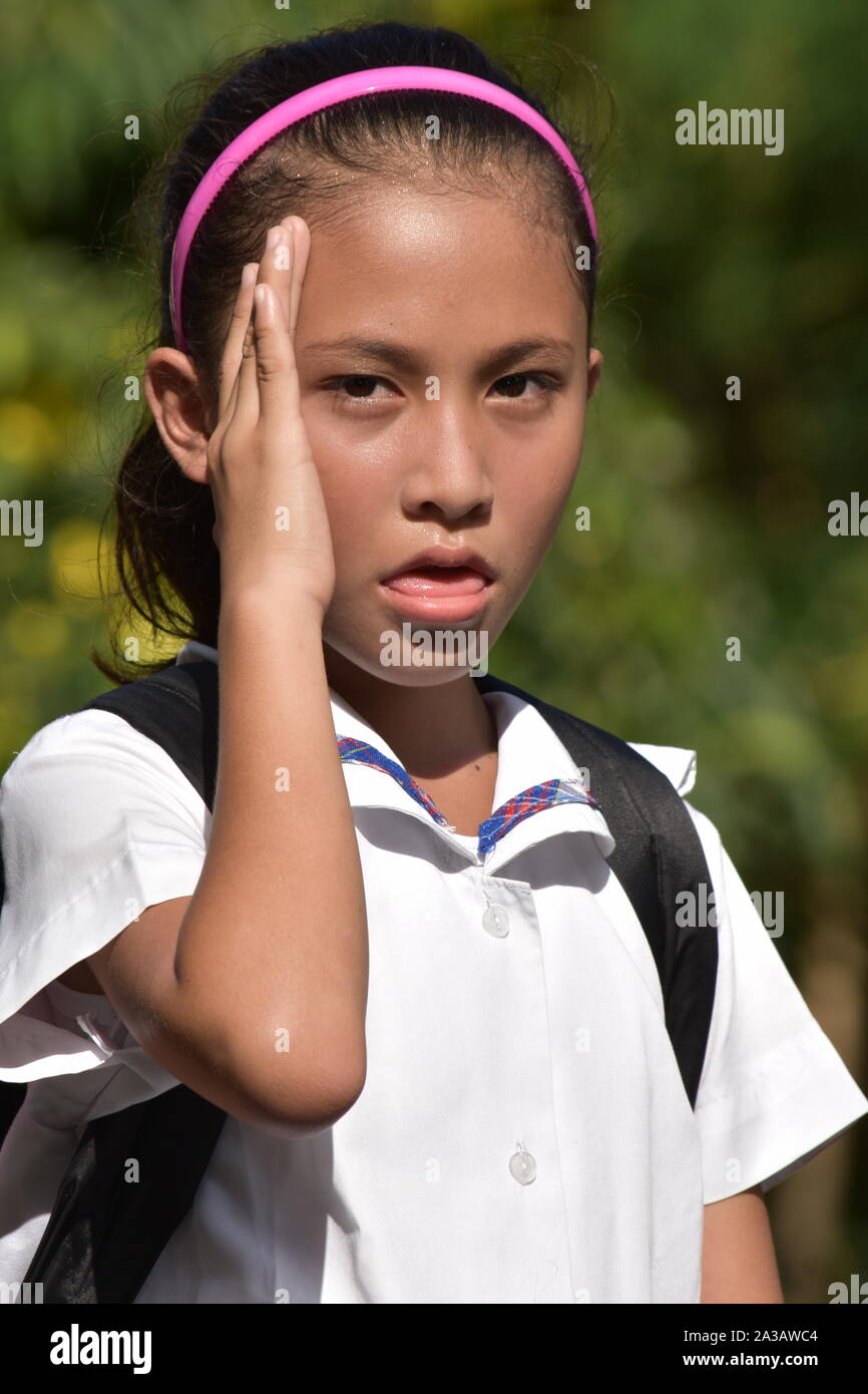A Filipina Girl Student Poor Health Stock Photo - Alamy