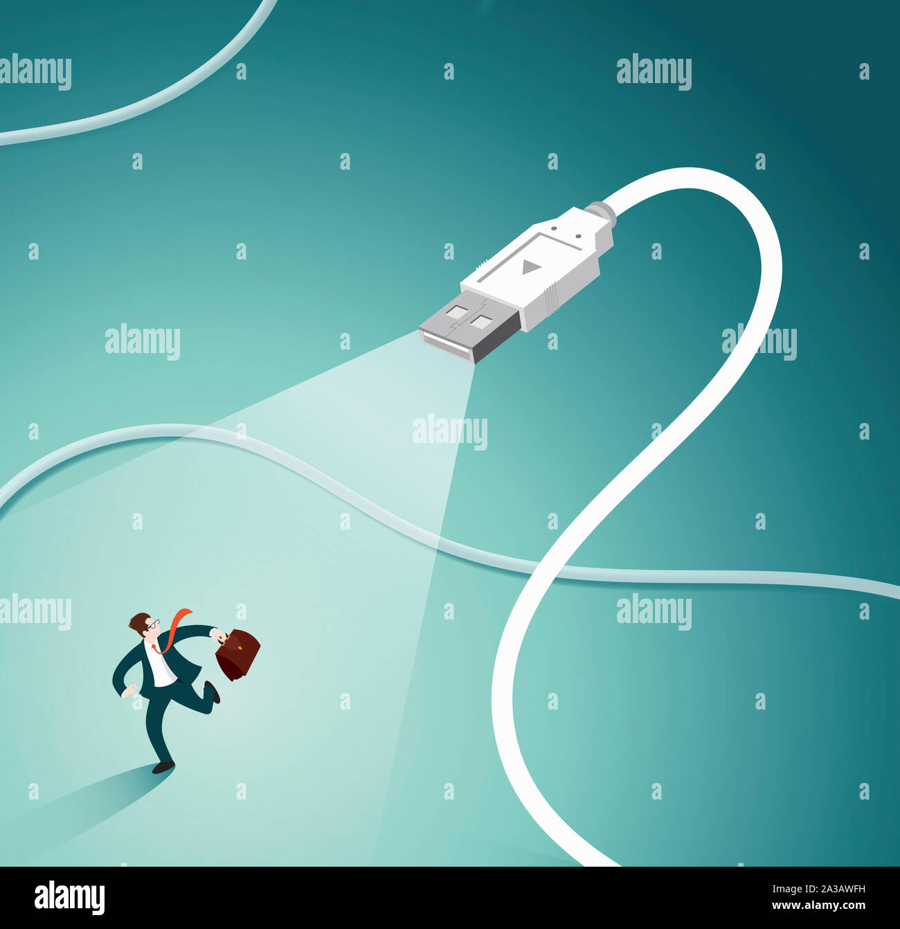 Man computer danger back view hi-res stock photography and images - Alamy