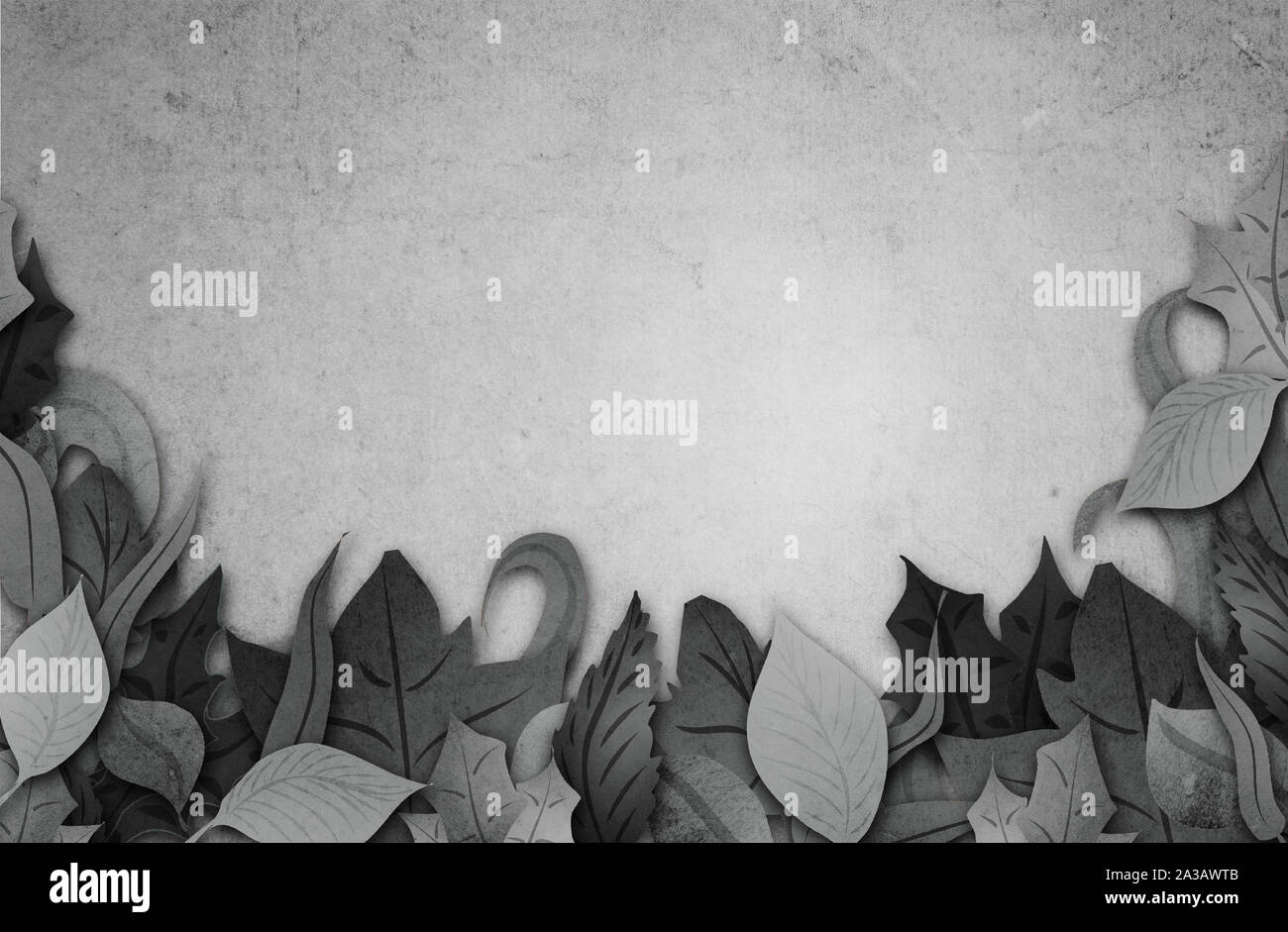 Autumn design with leaves in warm terracotta colors, template ...