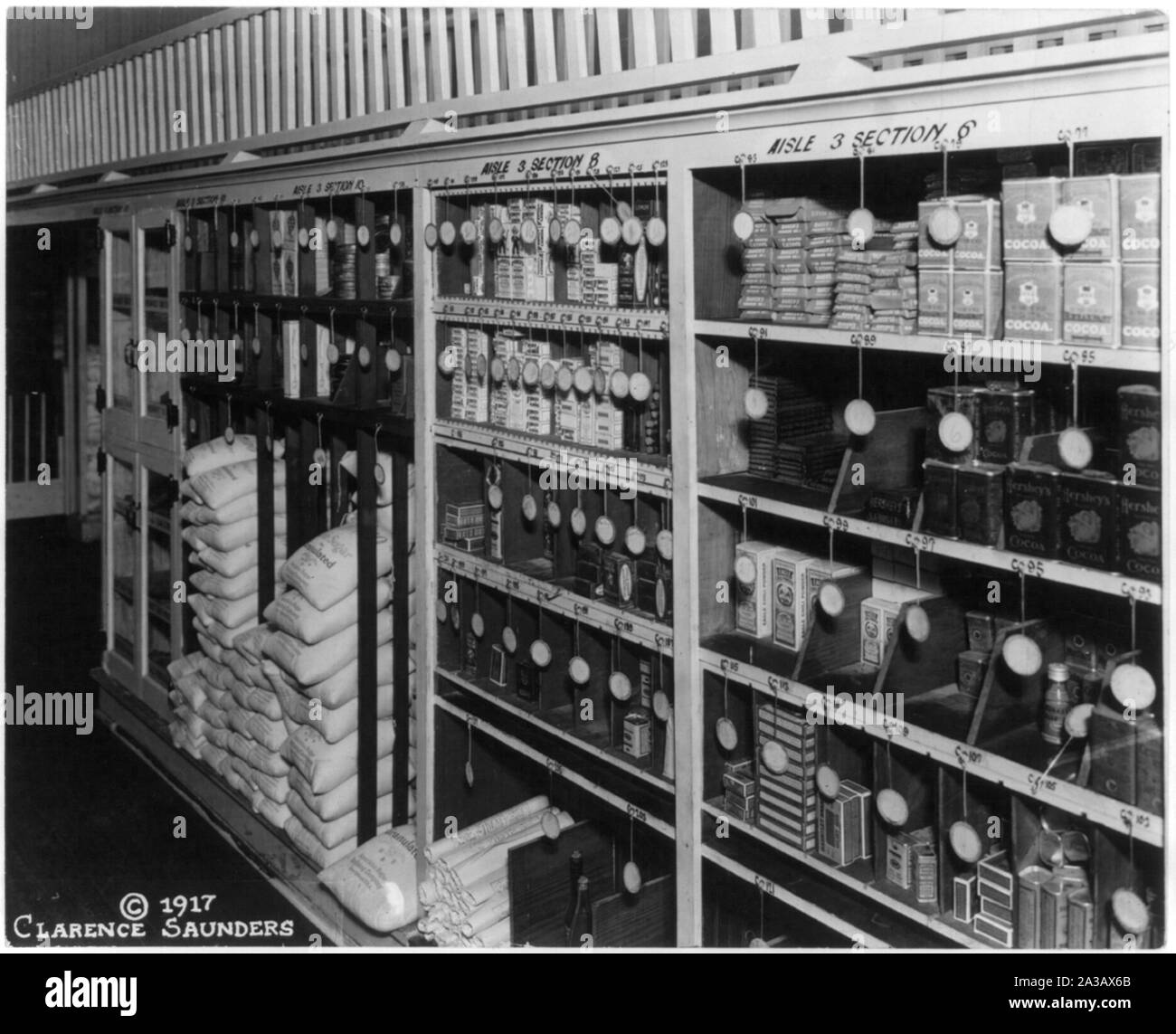 Display food shelves Black and White Stock Photos & Images - Alamy
