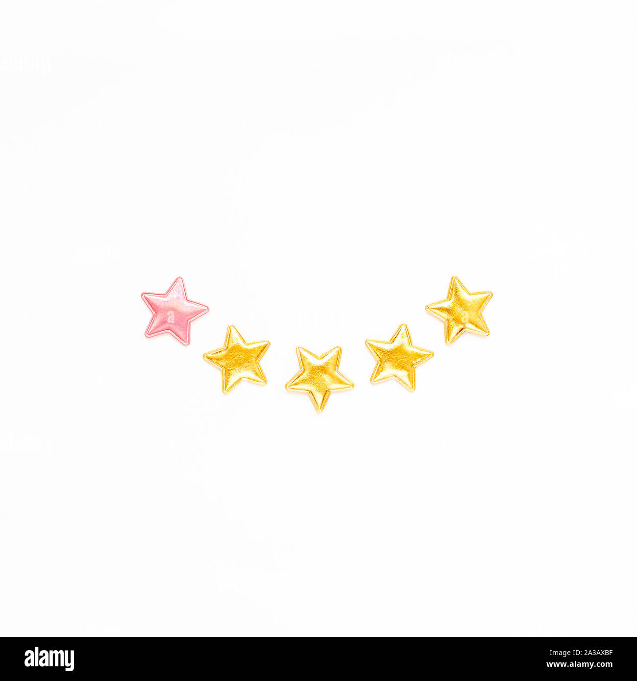 Customer Experience Feedback Smile Concept. Golden five 5 stars, best ...