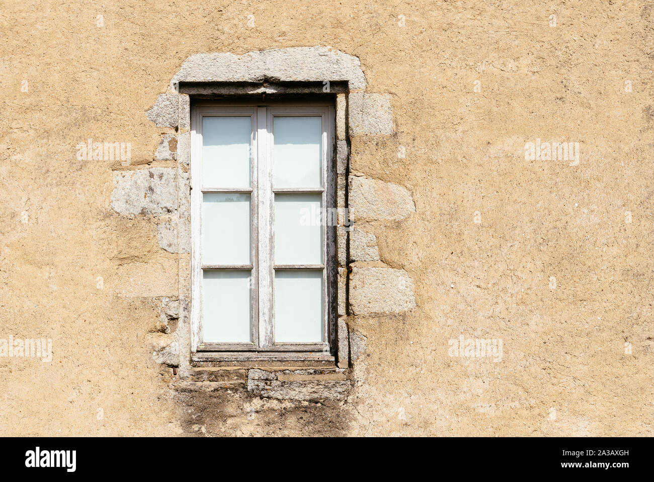 Old wooden window in french house, vintage background Stock Photo - Alamy