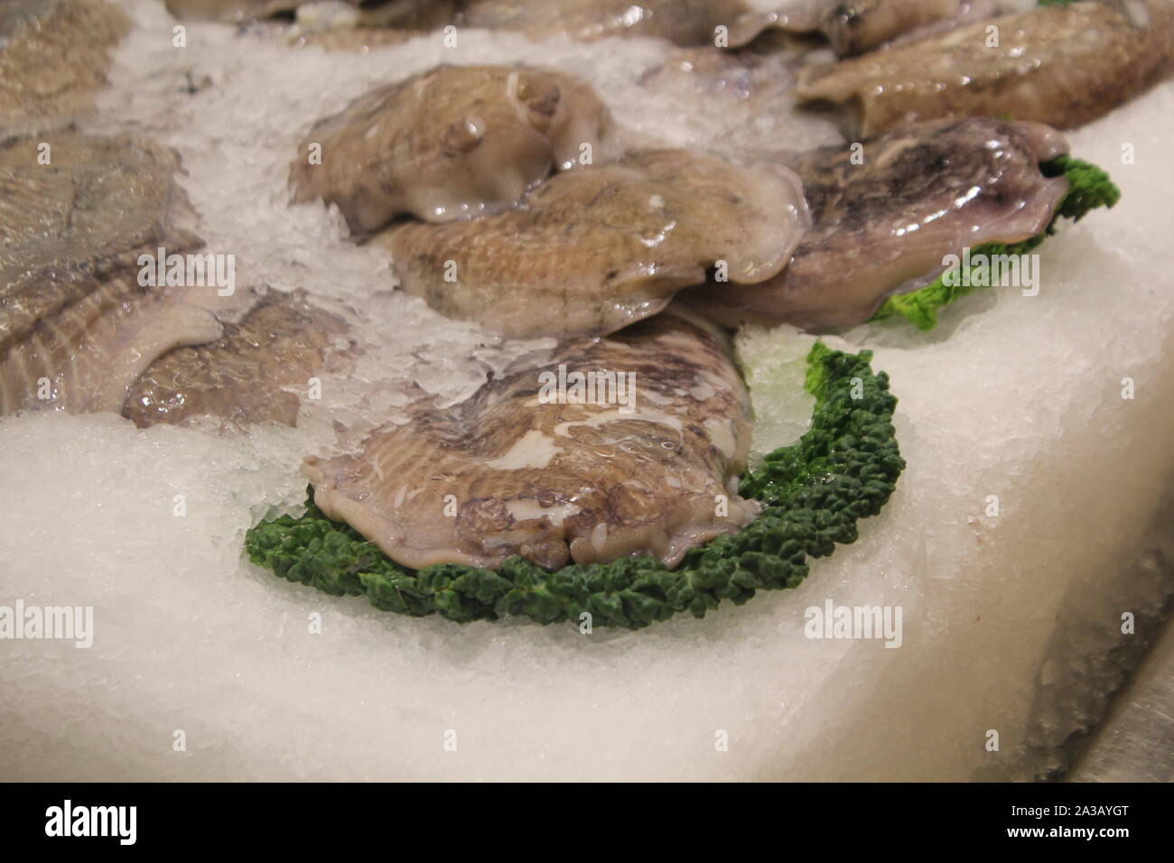 Italian fresh sea fish with ice image Stock Photo - Alamy