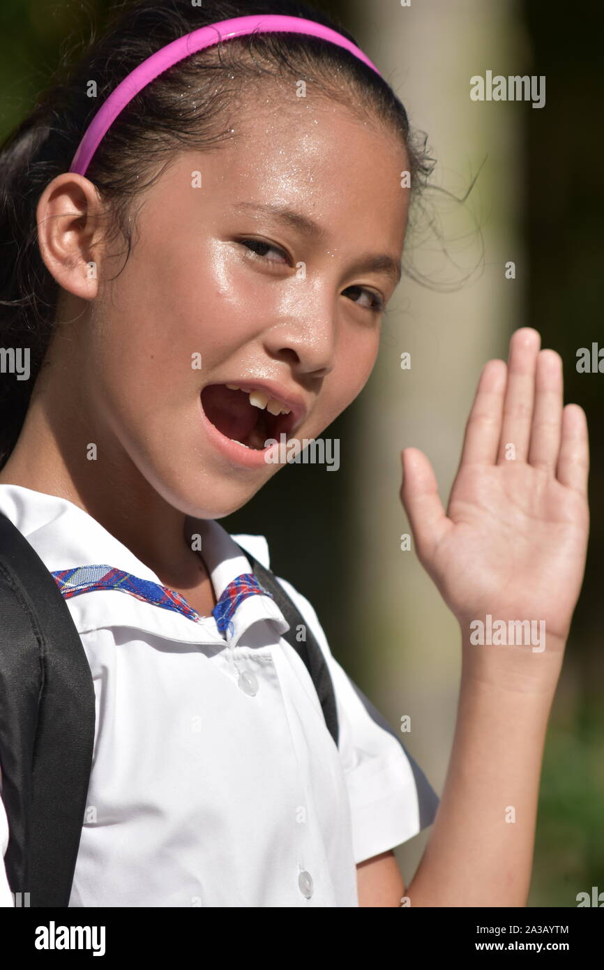 Surprised asian teenage female hi-res stock photography and images - Alamy