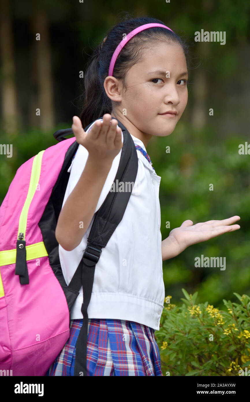 A School Girl Making A Decision Stock Photo - Alamy