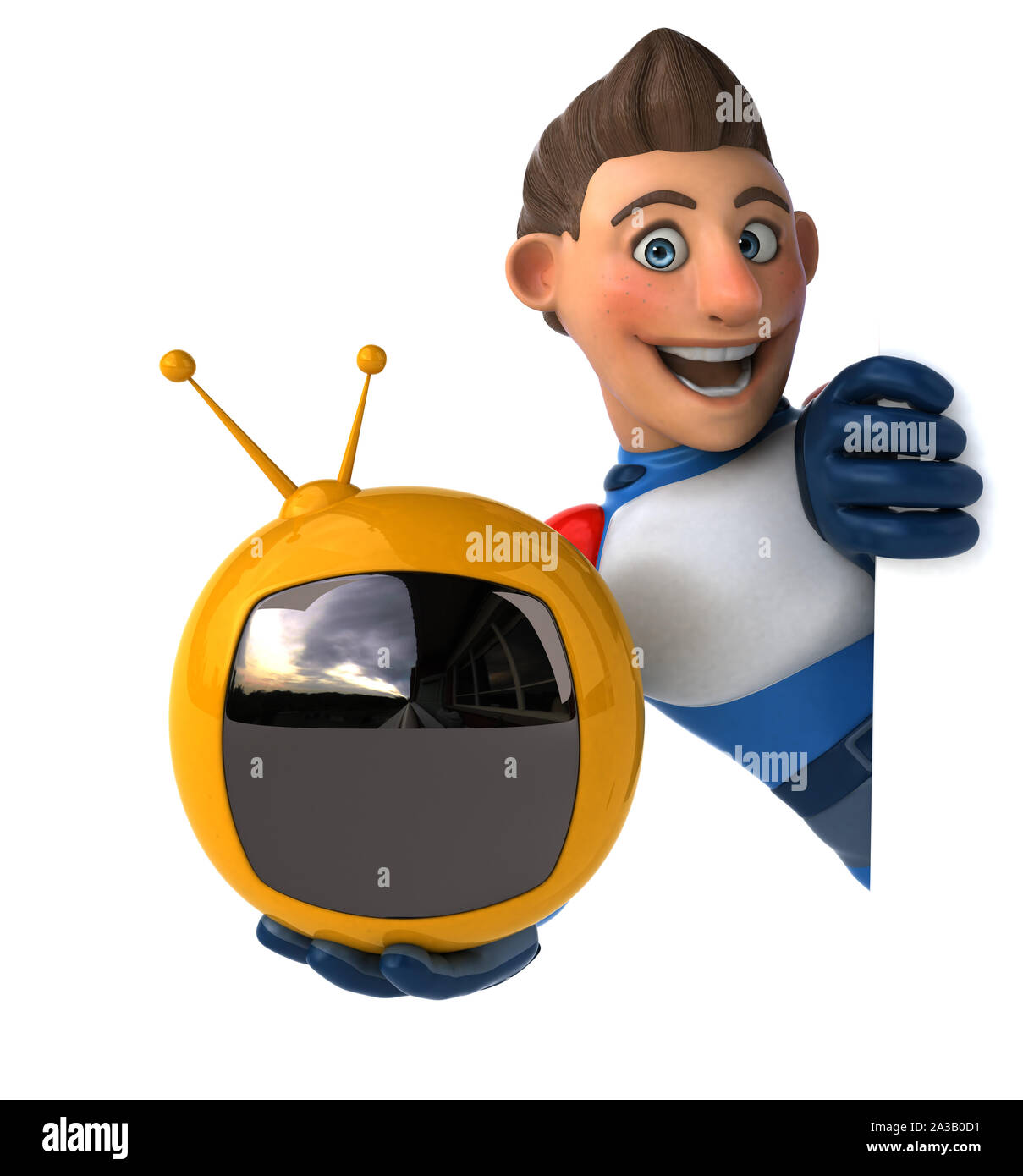 Super modern superhero - 3D Illustration Stock Photo - Alamy