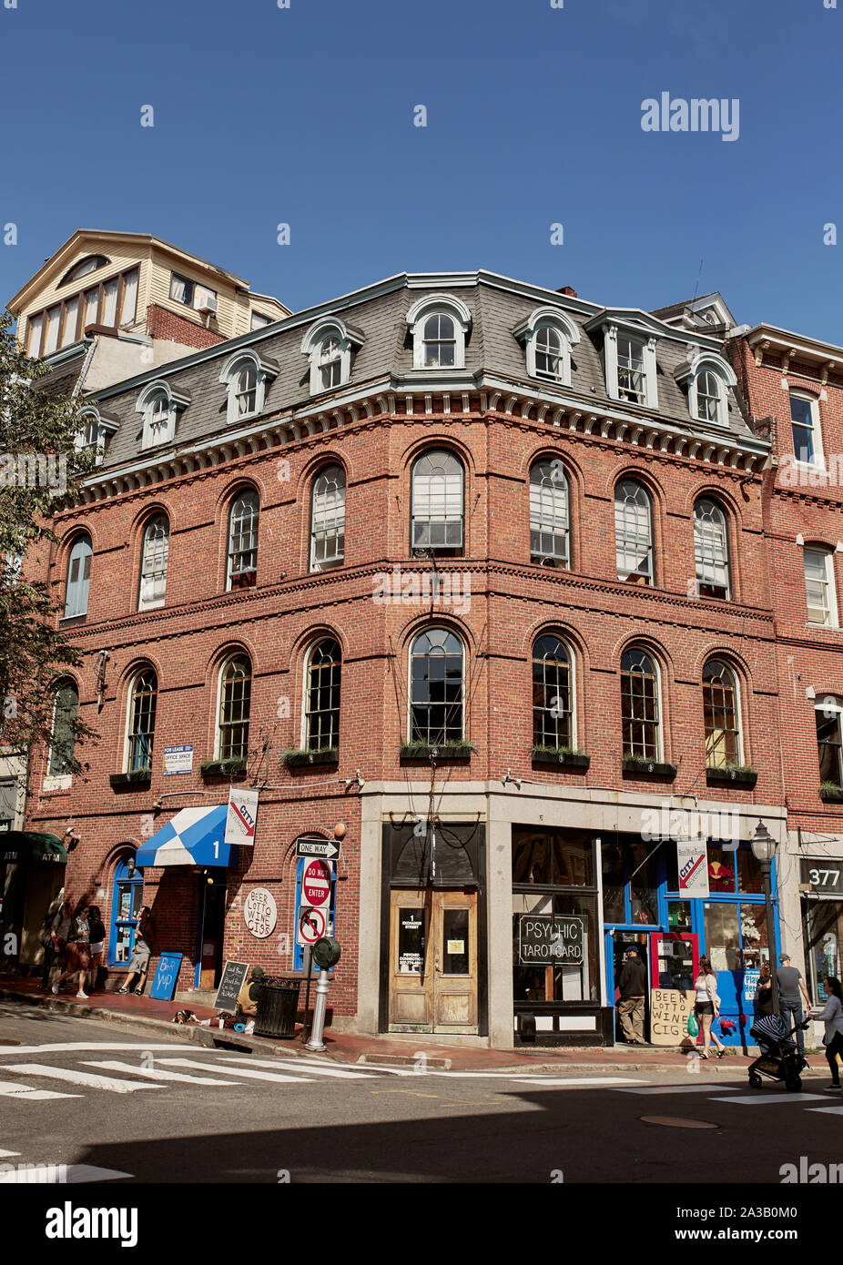 Portland, Maine - September 26th, 2019: Exterior of brick buildings in ...