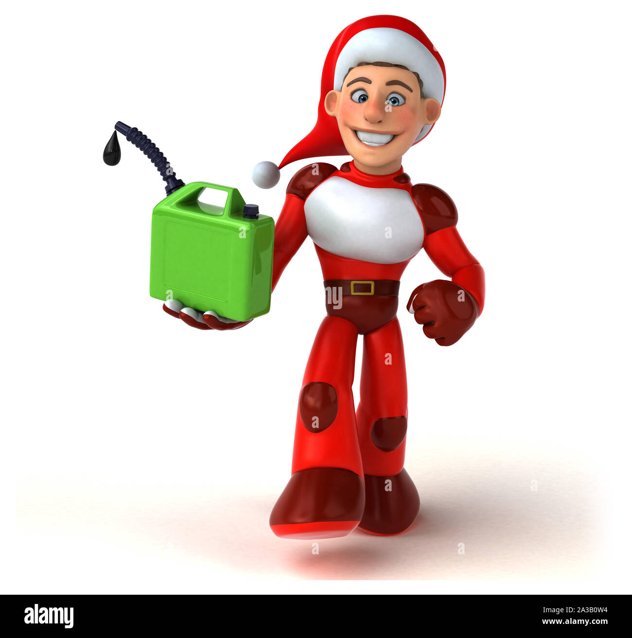 Fun Super Santa Claus - 3D Illustration Stock Photo - Alamy