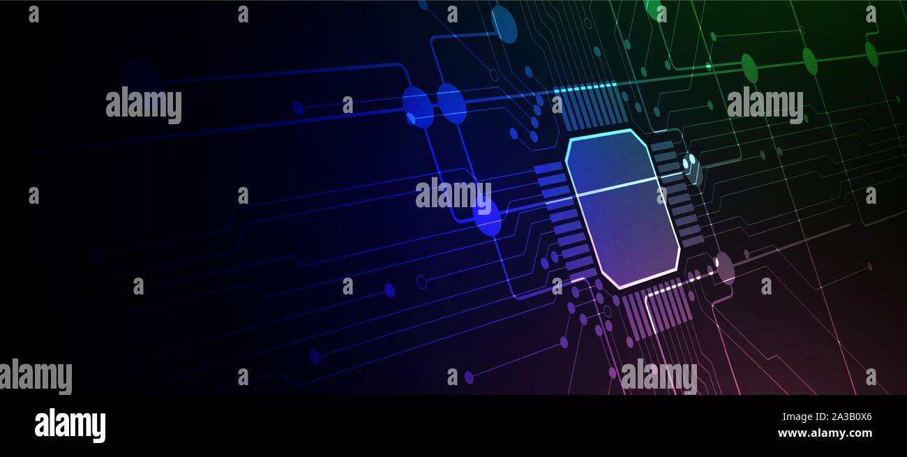 abstract structure circuit computer technology business background ...