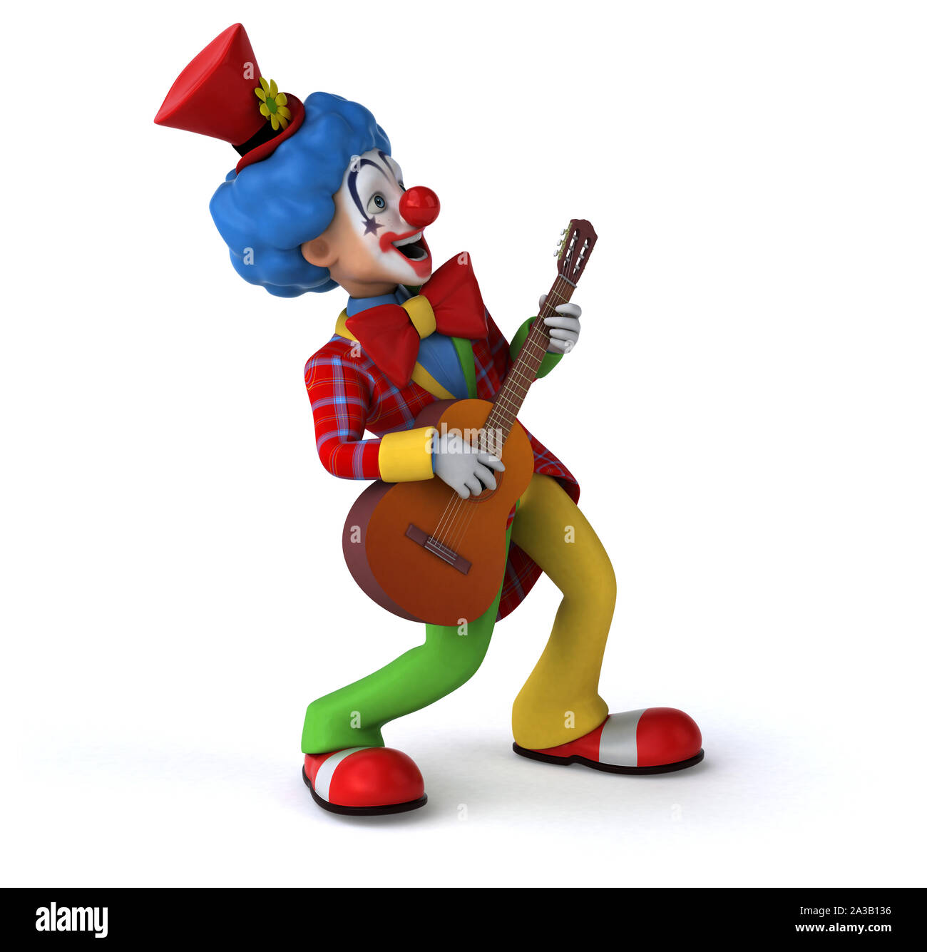 Fun clown - 3D Illustration Stock Photo - Alamy