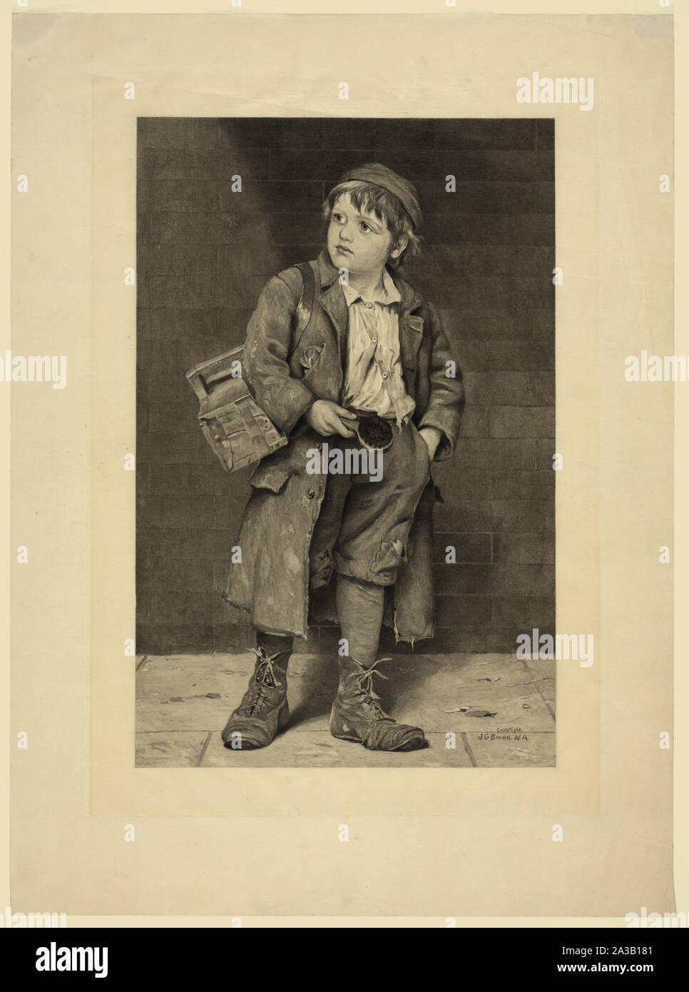 Shoe-shine boy] / J.G. Brown N.A Stock Photo - Alamy