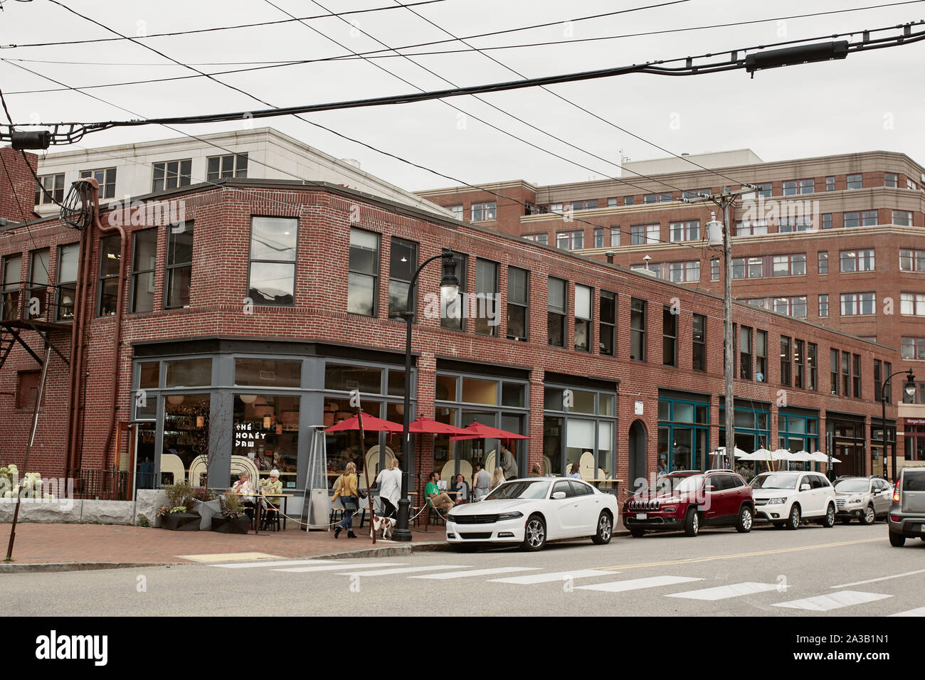 Portland, Maine - September 26th, 2019: Exterior of brick buildings in ...