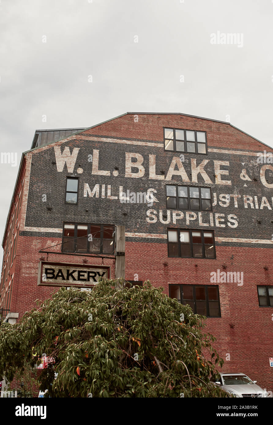 Portland, Maine - September 26th, 2019: Historic W.L. Blake & Co Mill ...