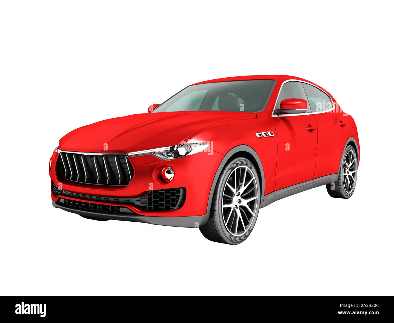 Modern car crossover for business trips 3d render on white background ...
