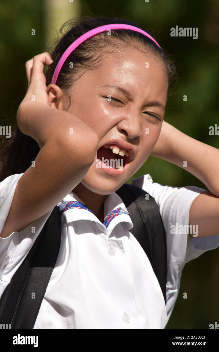A Mad Female Student Stock Photo - Alamy