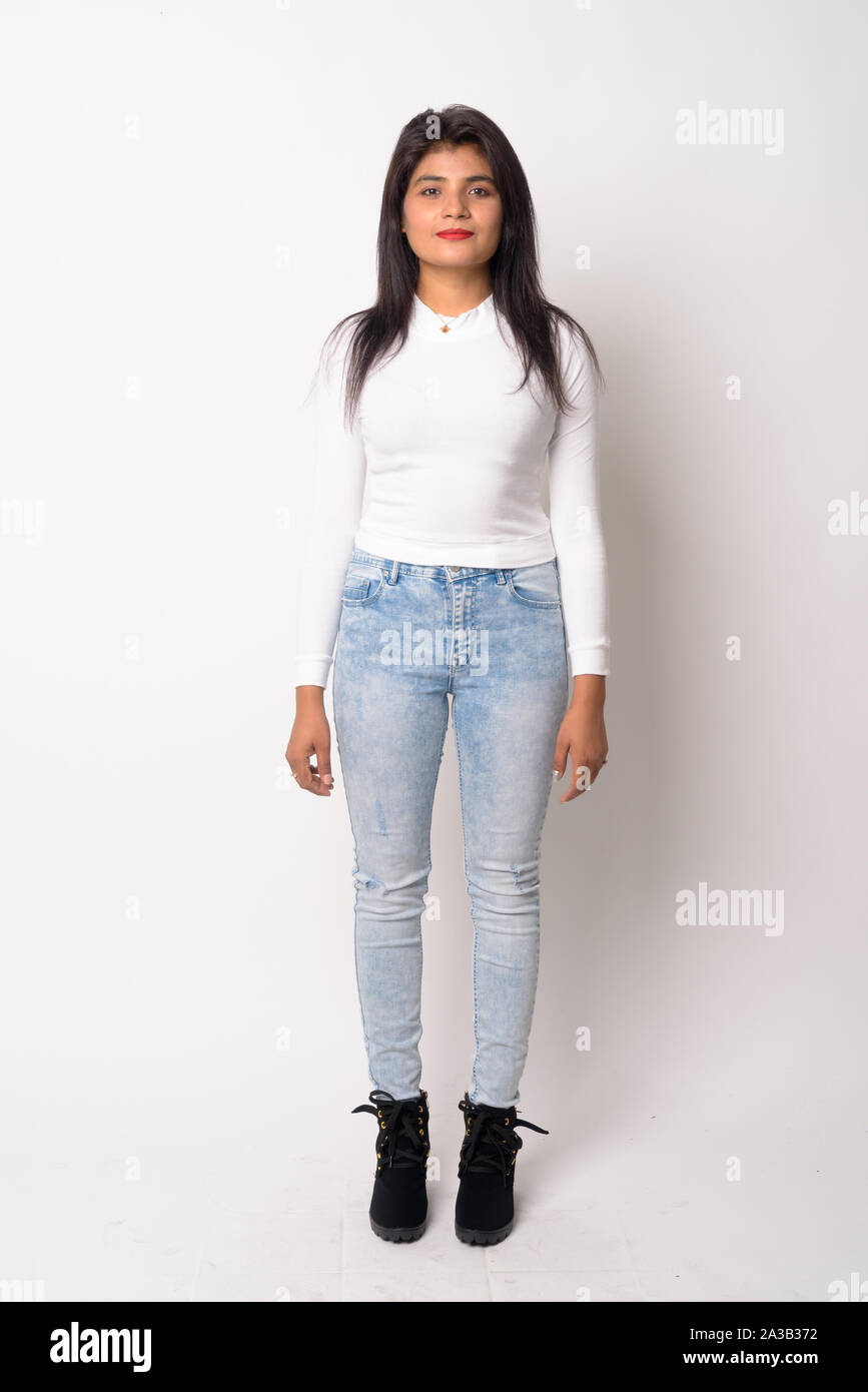 Full body shot of young beautiful Persian woman Stock Photo - Alamy