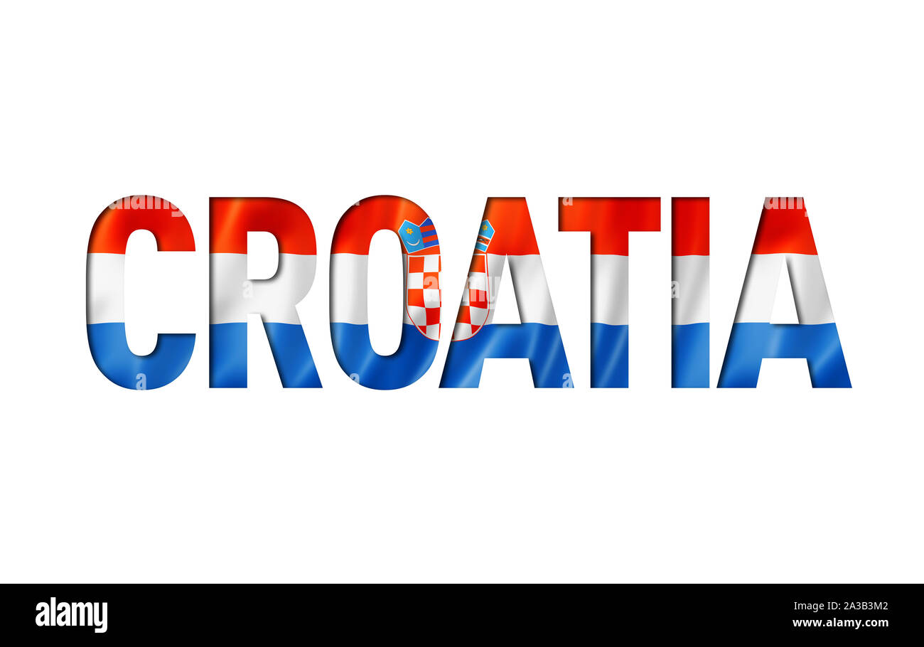 croatian flag text font. croatia symbol background Stock Photo - Alamy