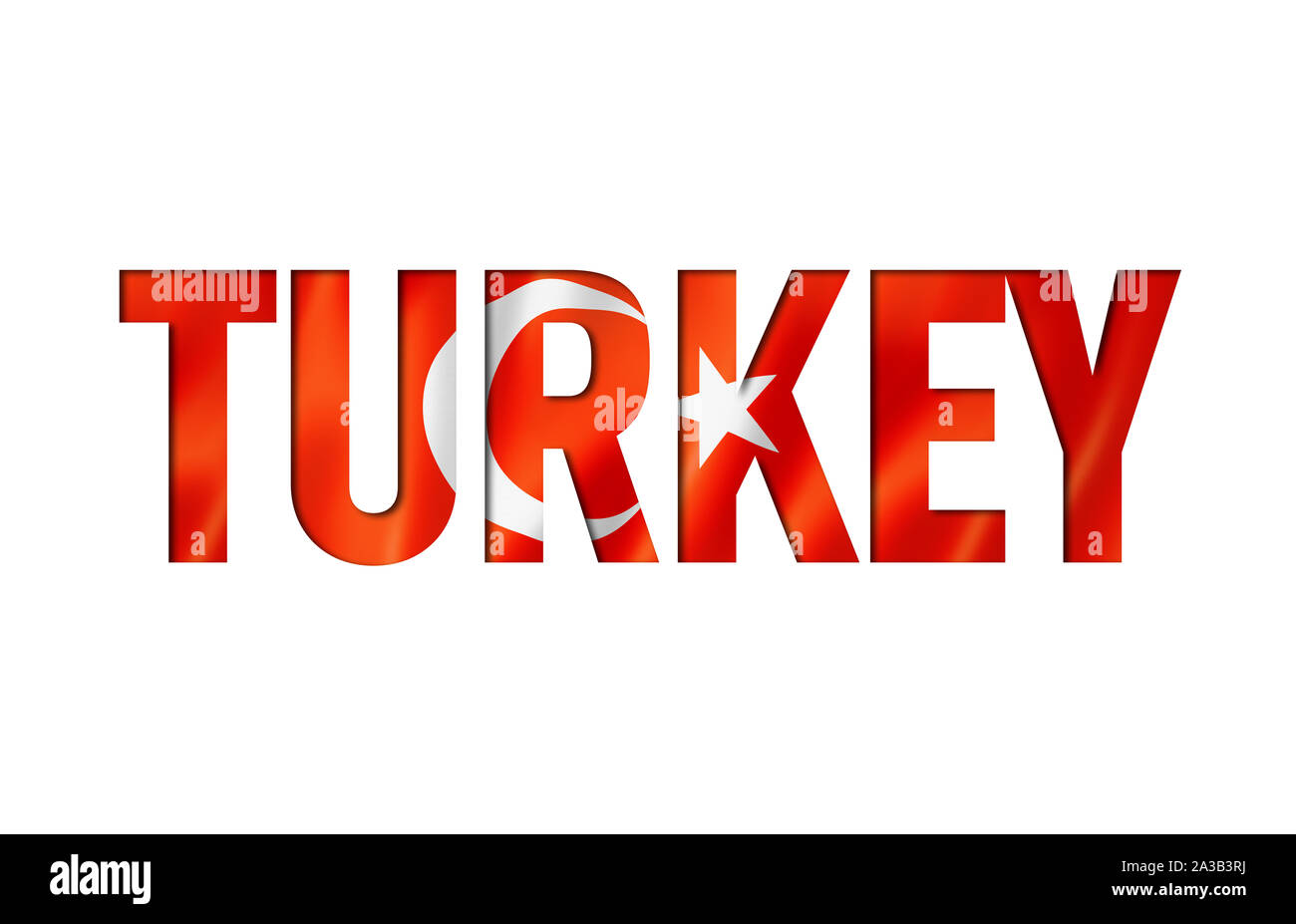 turkish flag text font. turkey symbol background Stock Photo - Alamy