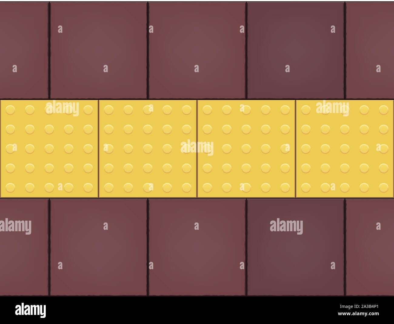 Tactile Paving Line on cobblestone Stock Vector Image & Art - Alamy