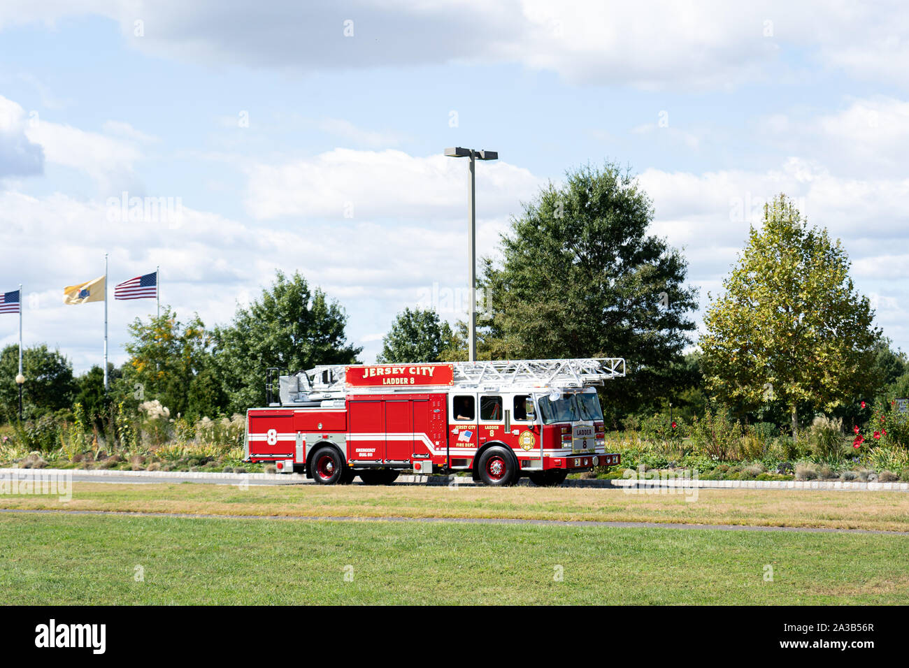 Jersey City Fire Truck Stock Photo - Alamy