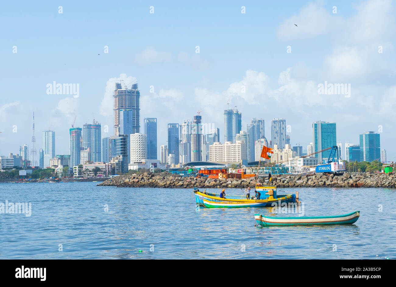 The skyline of Mumbai India Stock Photo - Alamy