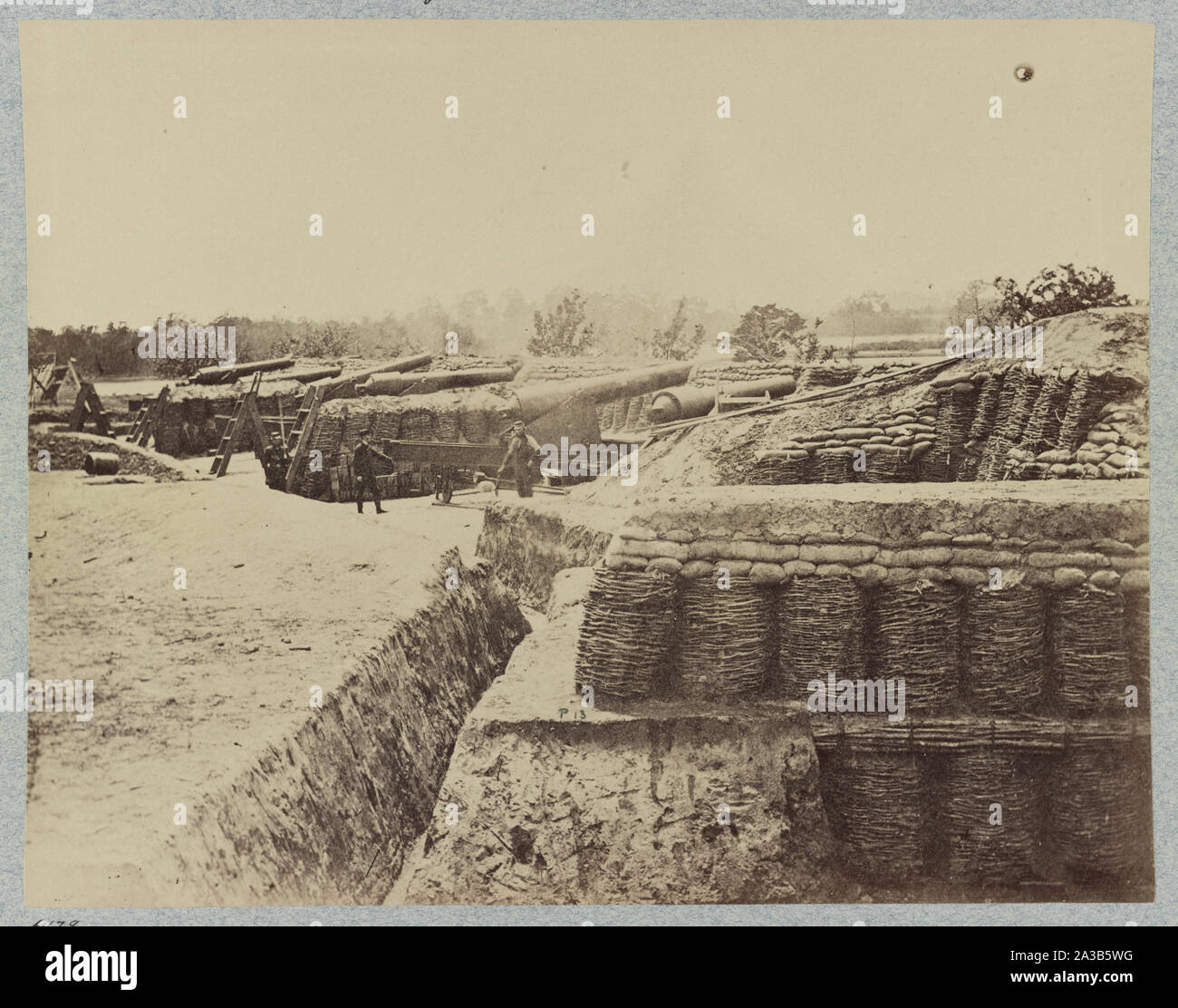 Siege of Yorktown. Federal Battery No. 1 Stock Photo - Alamy
