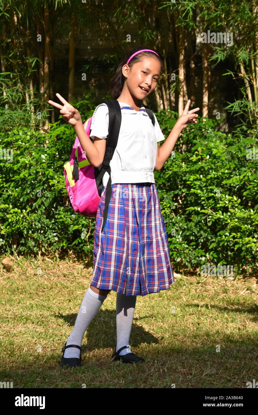 Teen asian girl with uniform hi-res stock photography and images - Alamy