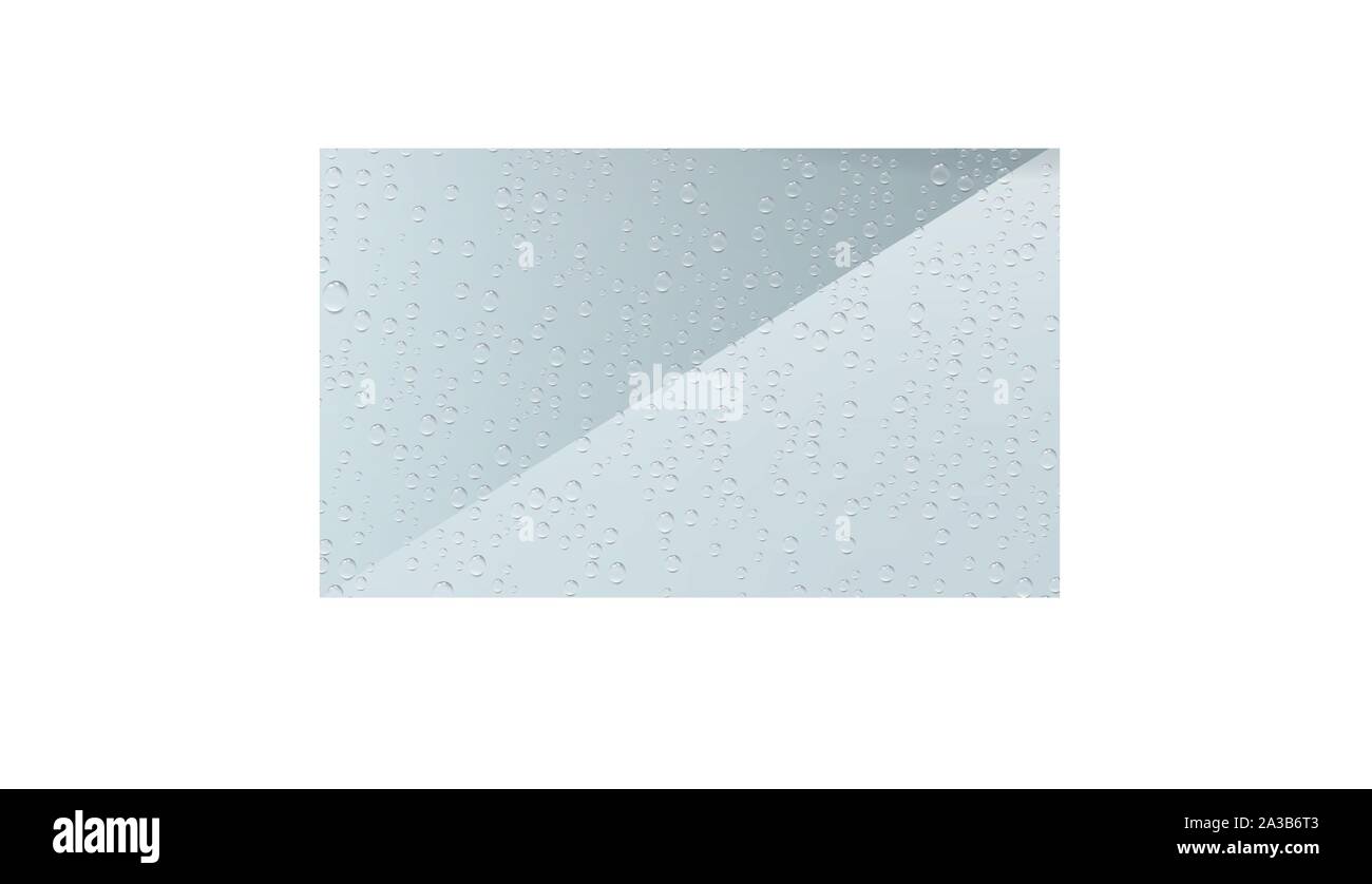 Raindrops on transparent background. Water drops on the window Stock ...