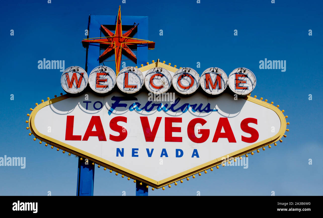 Sign in daytime, Las Vegas, Nevada Stock Photo - Alamy