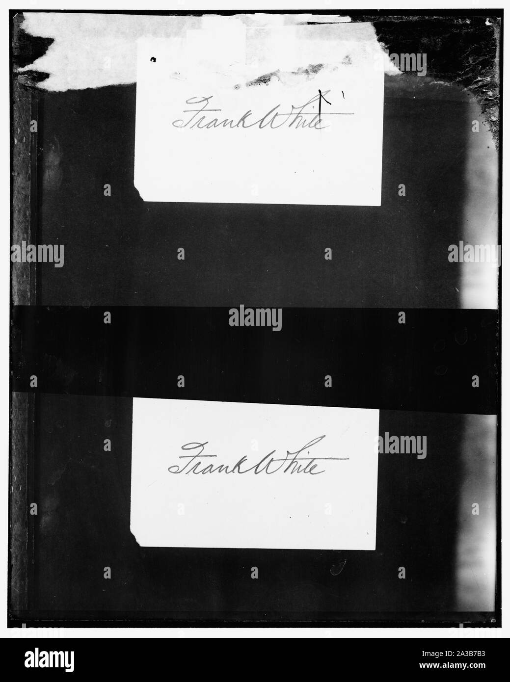 Signature of Frank White Stock Photo - Alamy