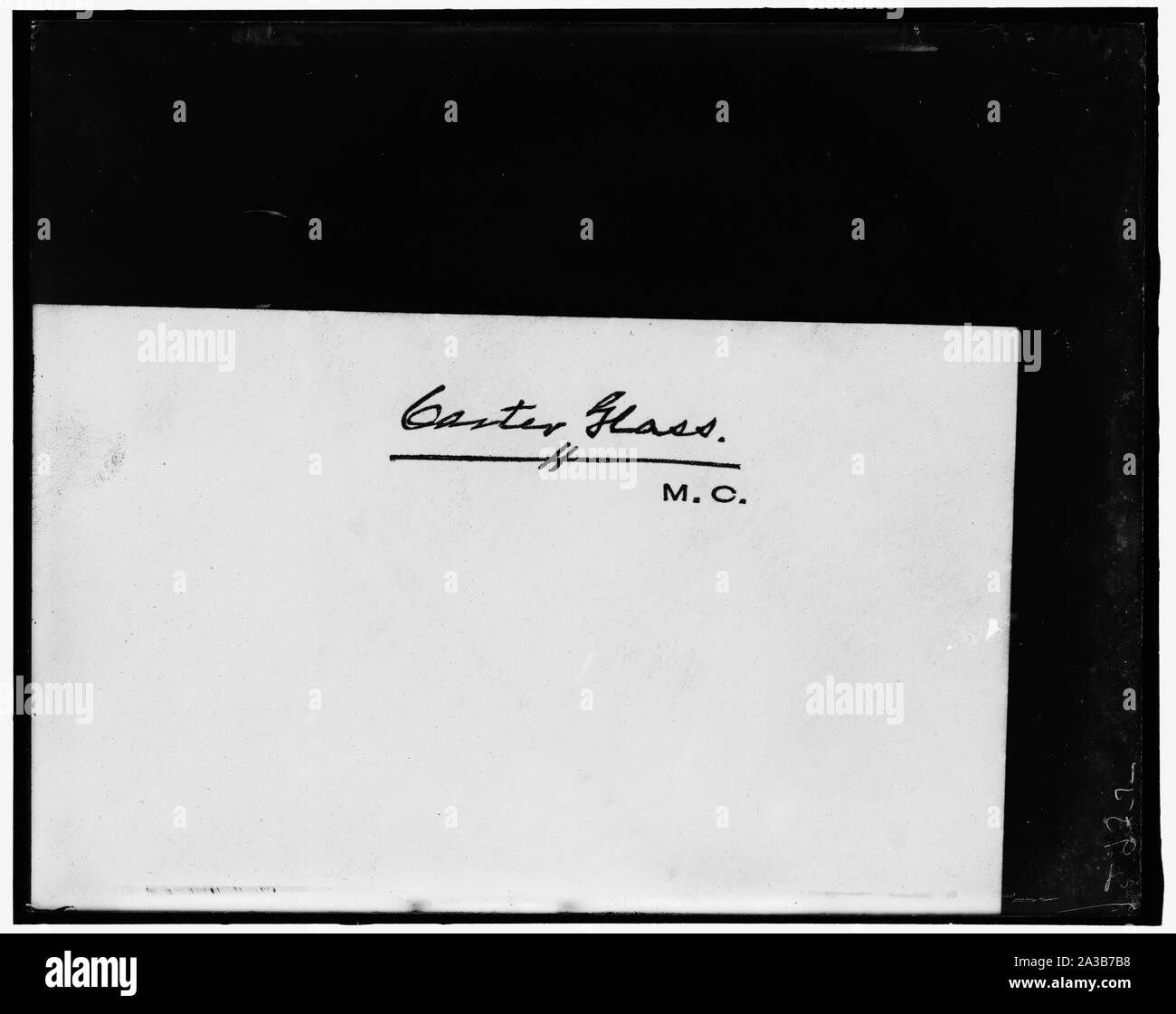 Signature of Carter Glass Stock Photo - Alamy