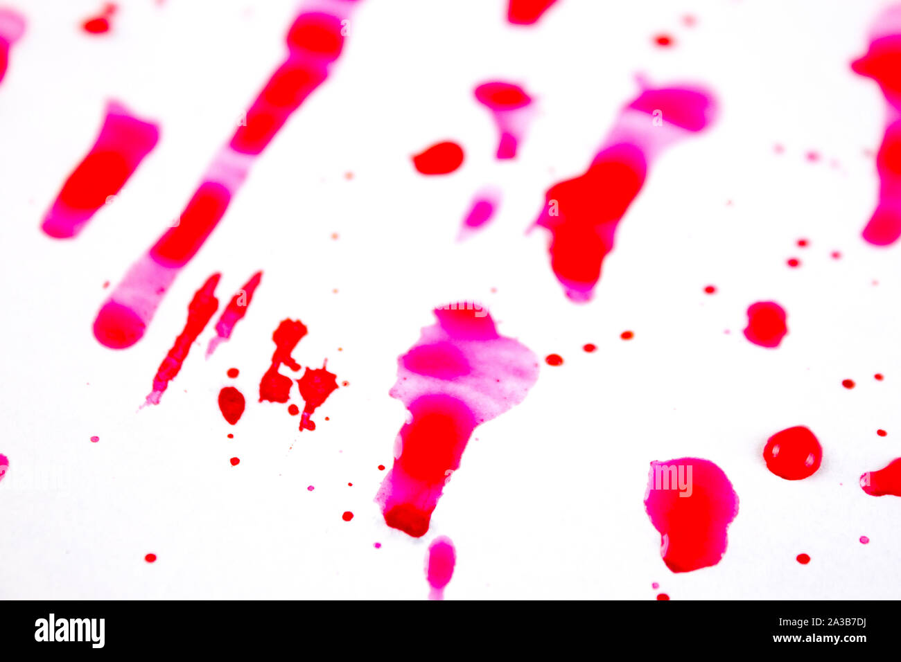 Blood drops on white background. Not isolated Stock Photo - Alamy