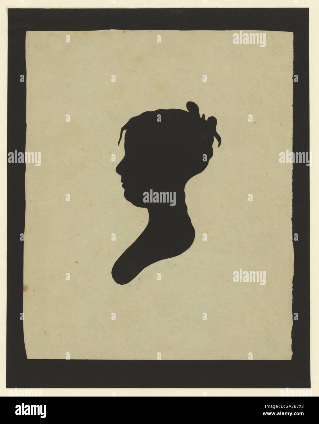 Silhouette of girl facing left, no. 1 Stock Photo - Alamy