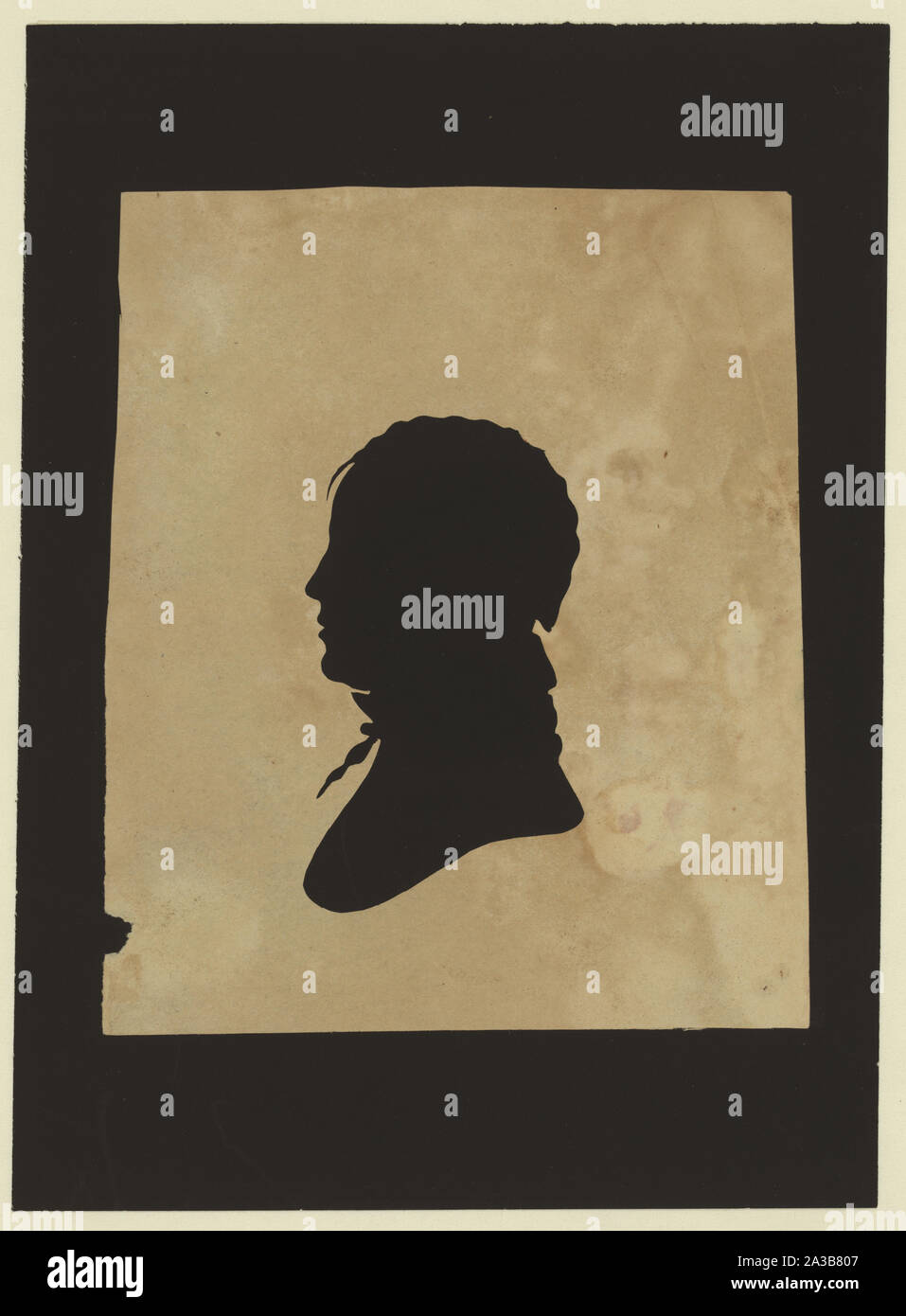 Man Head Silhouette Facing Left