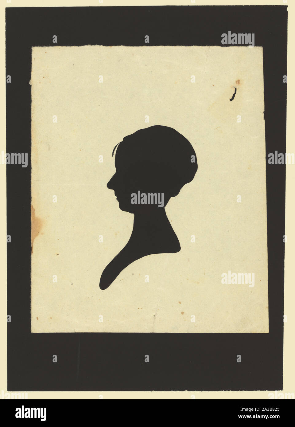 Silhouette of woman facing left, no. 2 Stock Photo - Alamy
