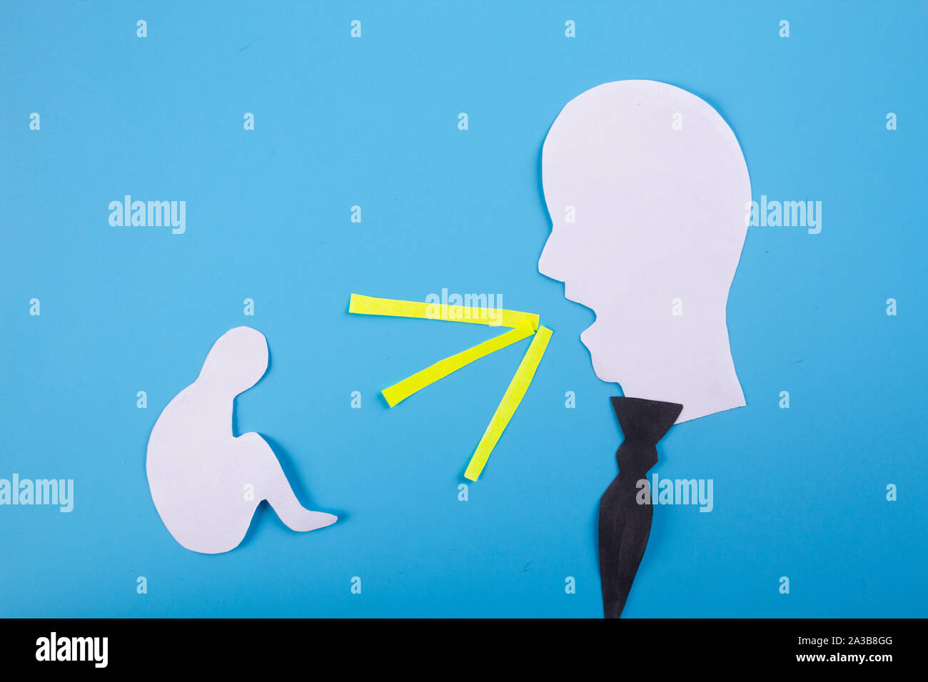 One person shouting on other. Anger concept Stock Photo - Alamy