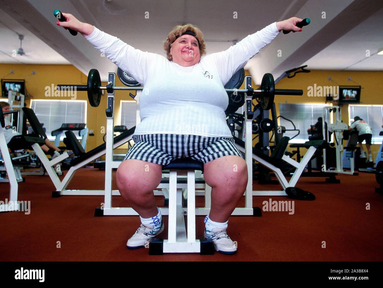 fat woman exercising Stock Photo - Alamy