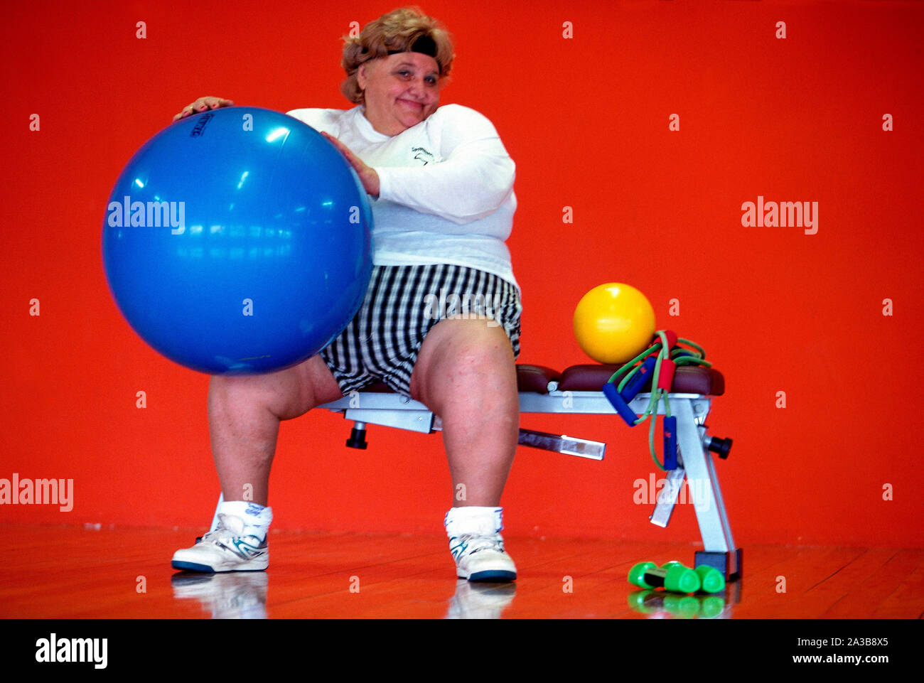 fat woman exercising Stock Photo - Alamy