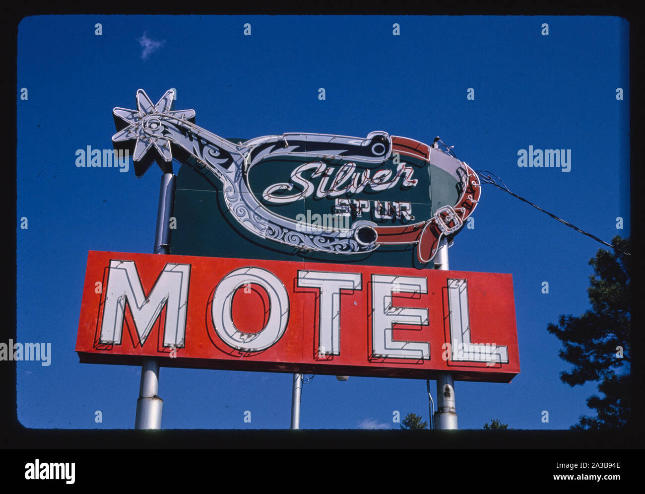 Silver Spur Motel sign, Durango, Colorado Stock Photo - Alamy