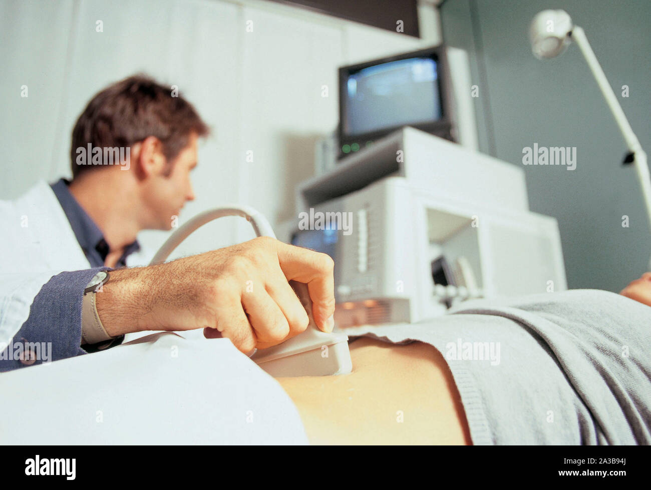 male doctor, echography Stock Photo - Alamy