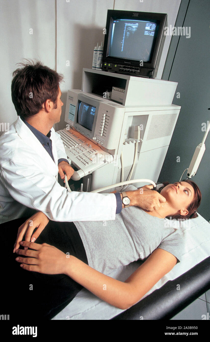 male doctor, echography Stock Photo - Alamy