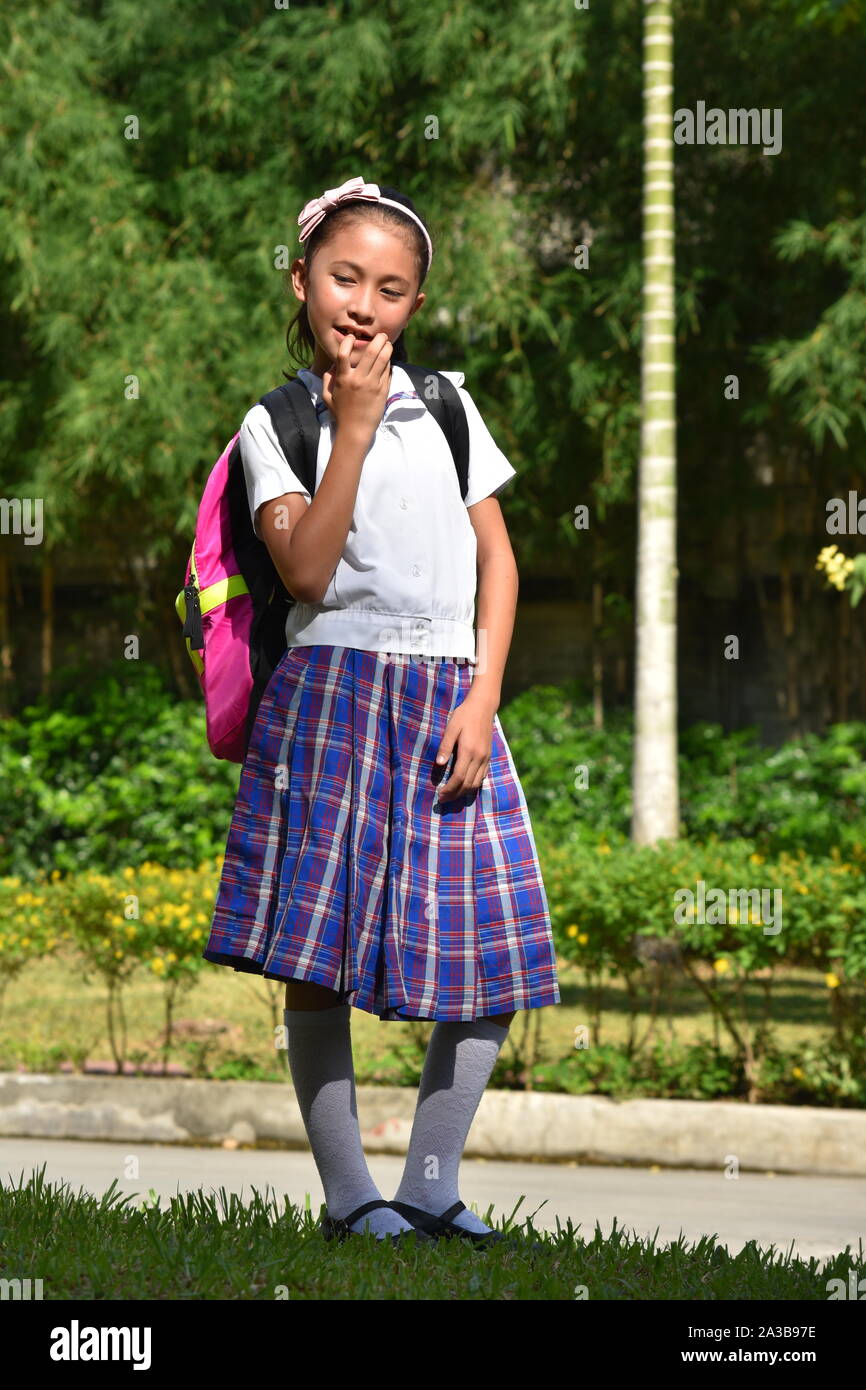 An A Thoughtful Cute Person Stock Photo - Alamy