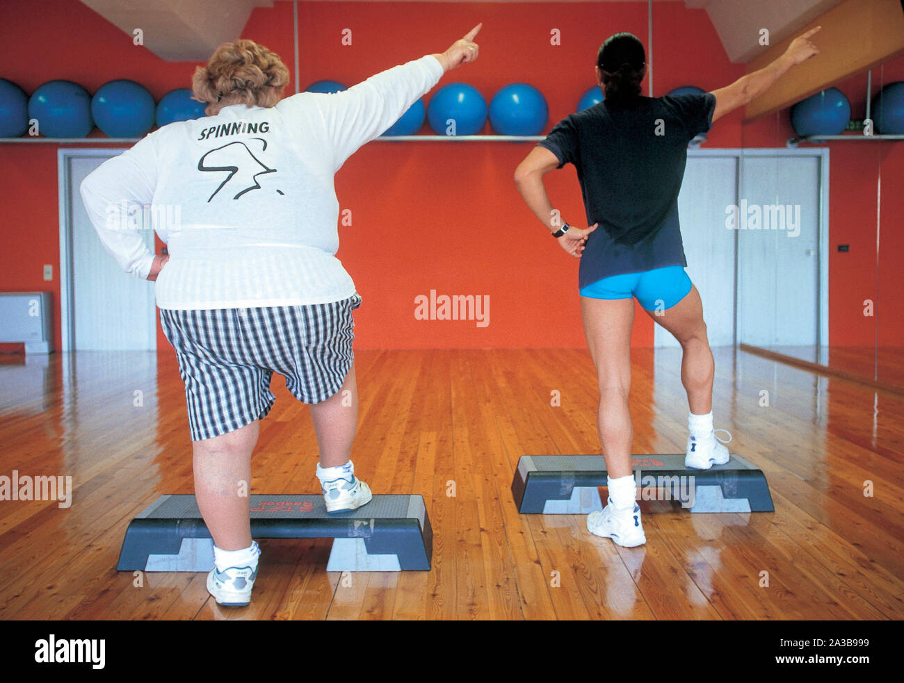 Back view fat man obese hi-res stock photography and images - Alamy