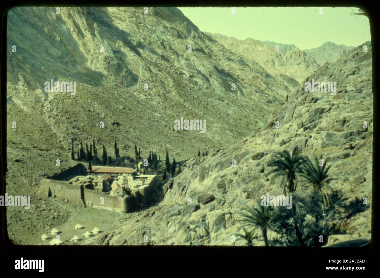 Sinai. Monastery of St. Katherine from nearby hillside Stock Photo - Alamy