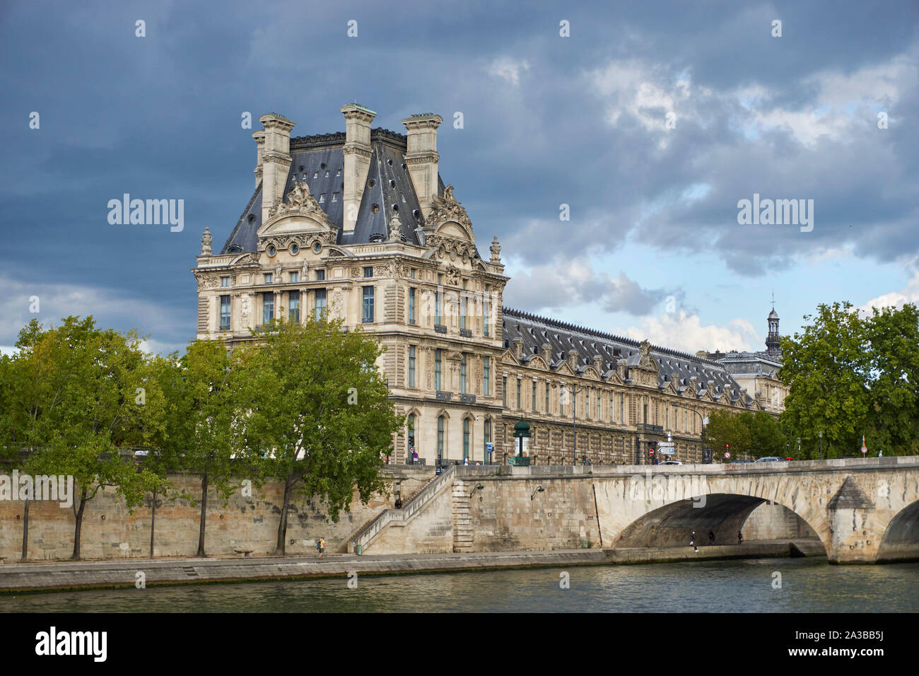 Louvre museum river seine from hi-res stock photography and images - Alamy