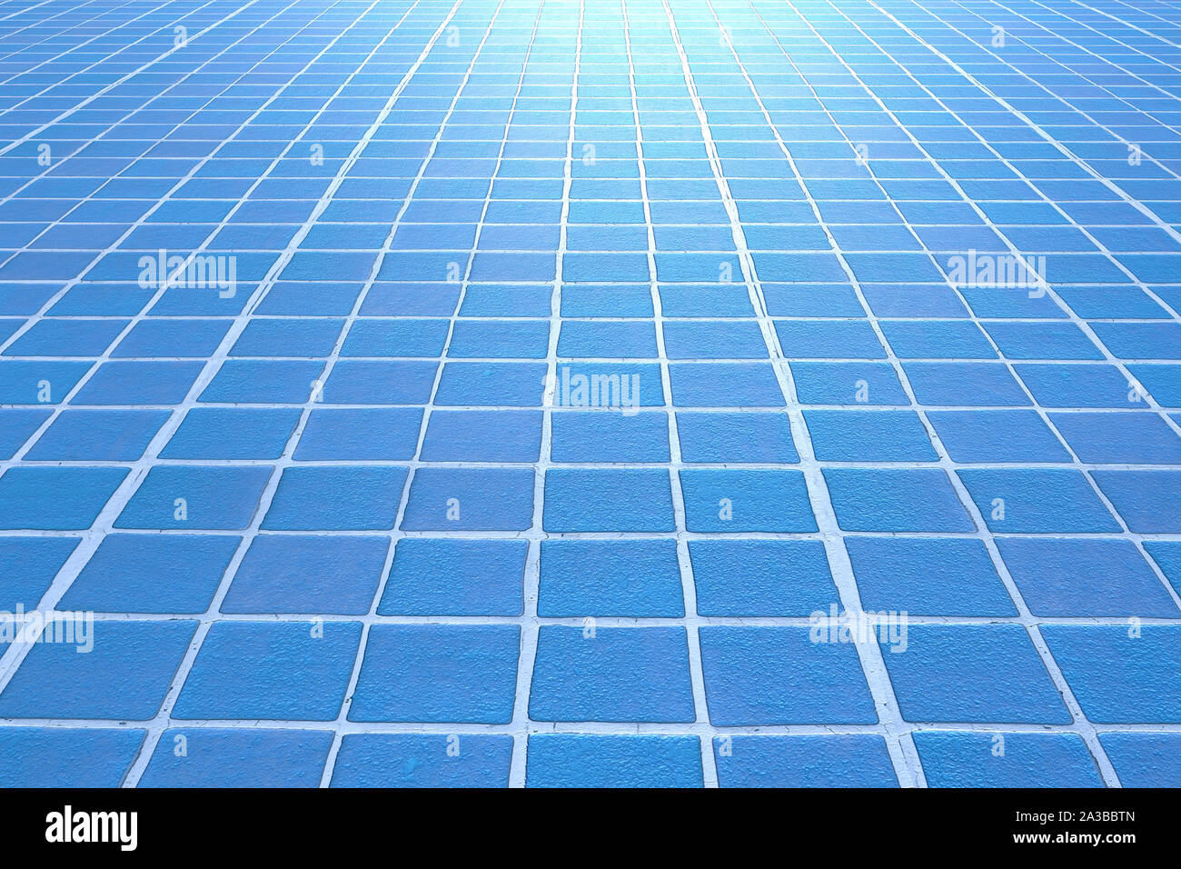 3d rendering of a close-up of blue ceramic glazed tiles floor Stock ...