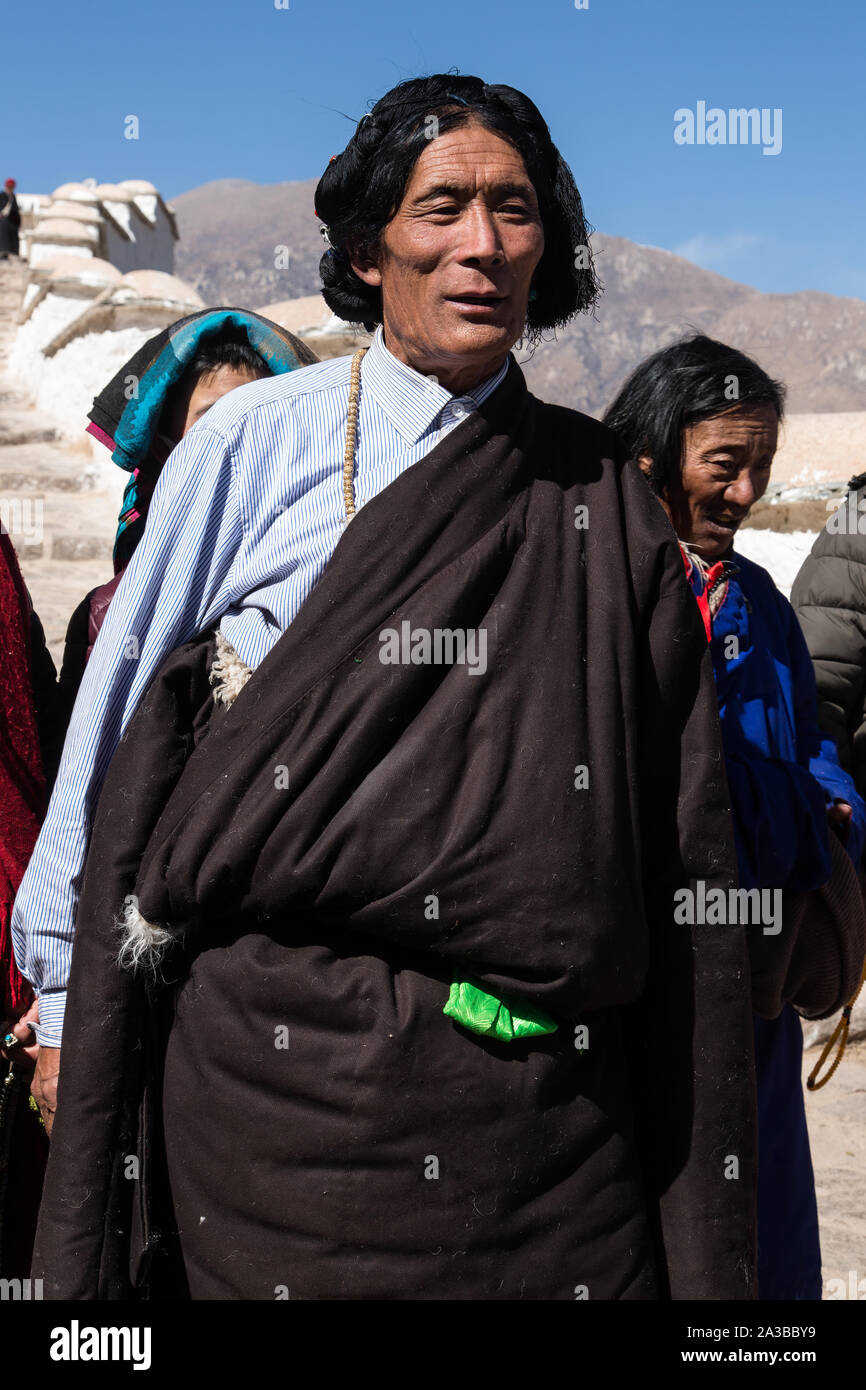 A Tibetan Buddhist man from the Kham region of eastern Tibet on a ...