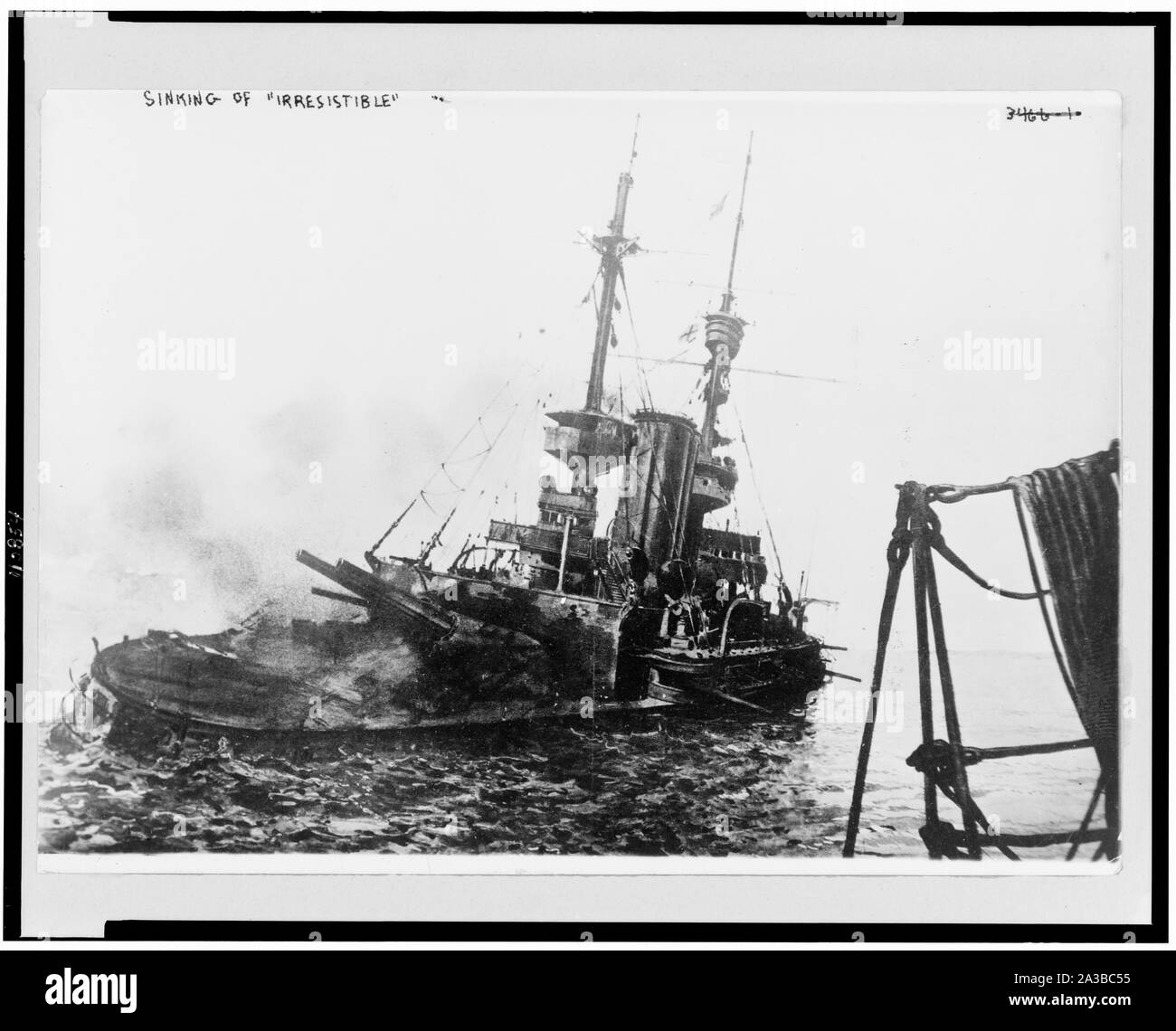 Sinking of Irresistible Stock Photo - Alamy