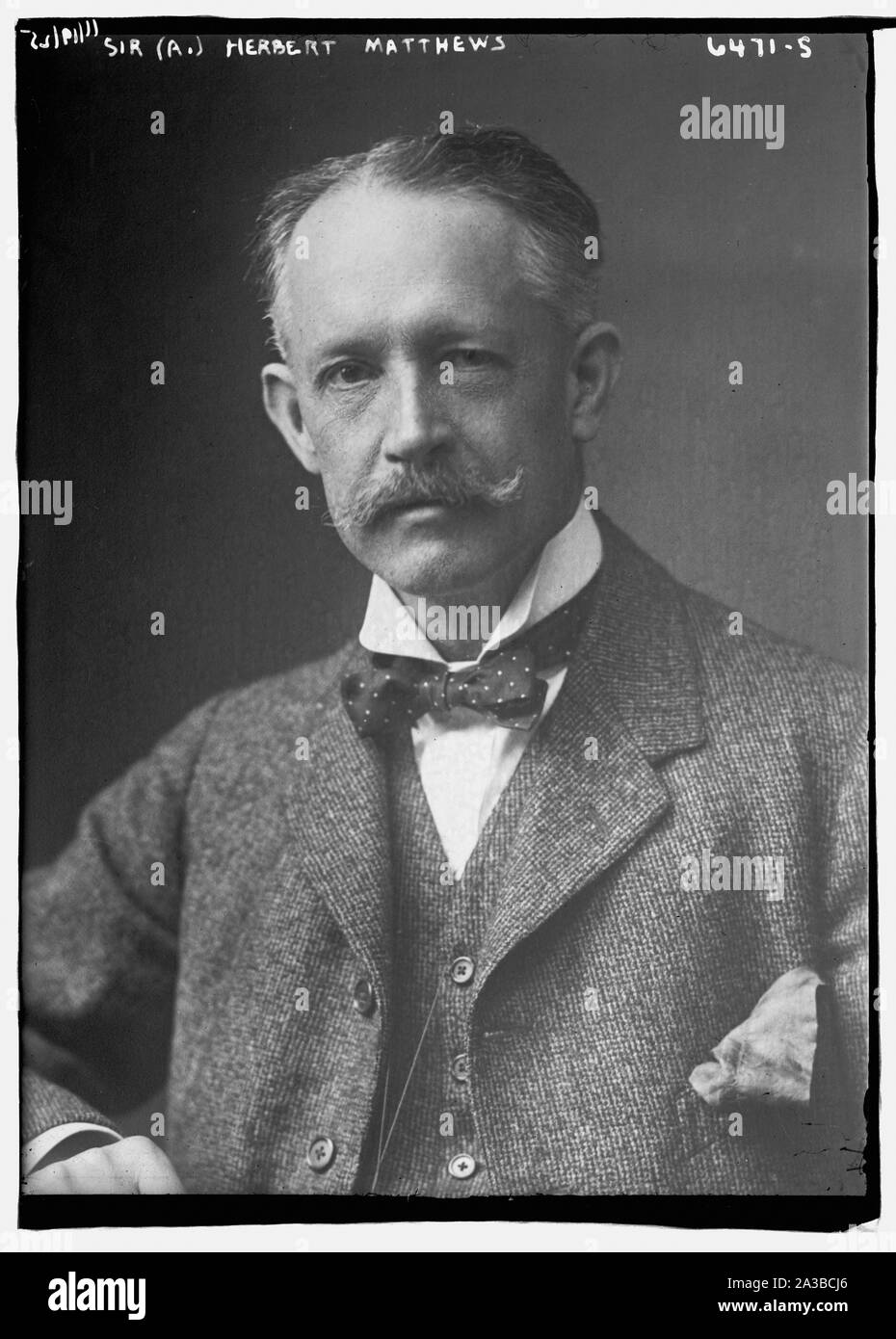 Sir A. Herbert Matthews Stock Photo - Alamy